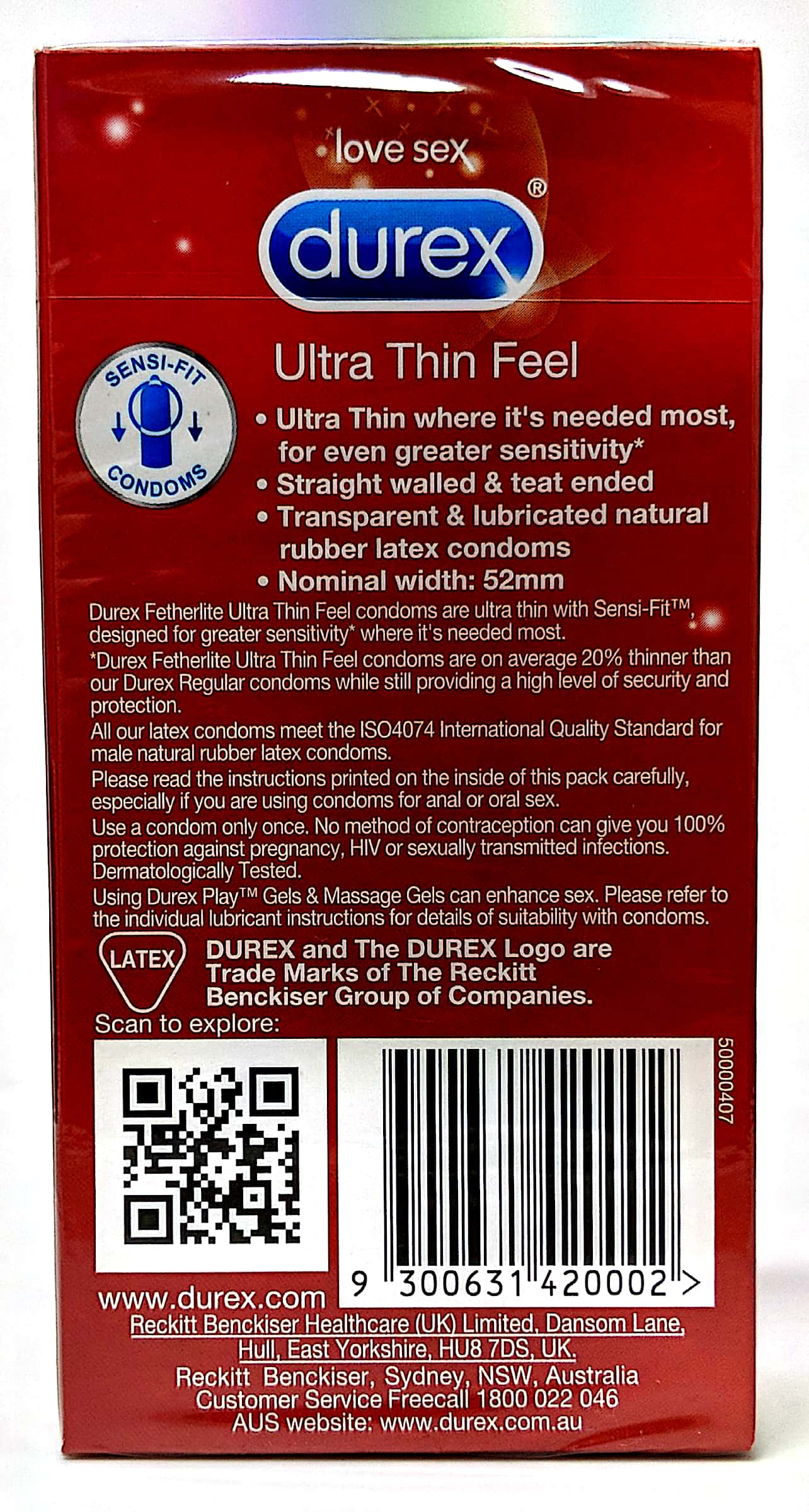 DUREX FETHERLITE CONDOMS 10 PACK