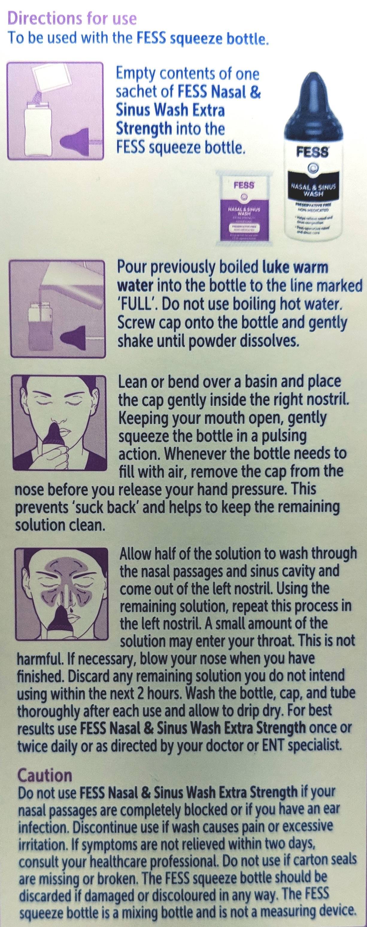 FESS NASAL & SINUS WASH EXTRA STRONG START KIT