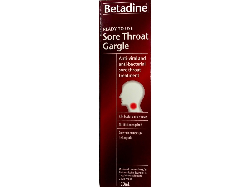 BETADINE SORE THROAT GARGLE READY TO USE 120ML