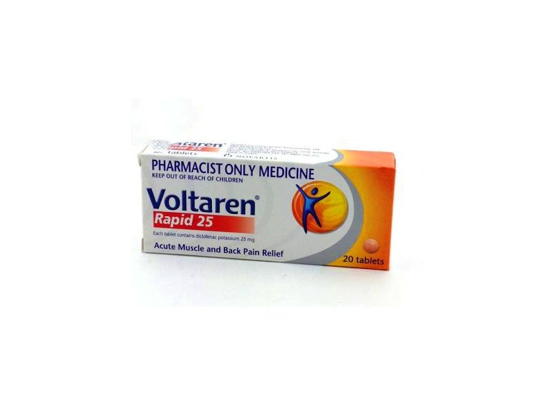 VOLTAREN RAPID TABLETS 25MG 20
