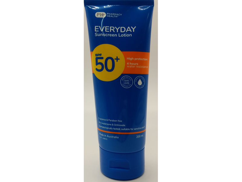 PHARMACY HEALTH SUNSCREEN EVERY DAY SPF50+ 200ML TUBE