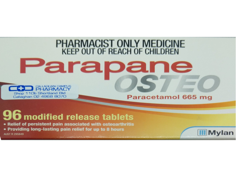 PARAPANE OSTEO TABLETS SLOW RELEASE 665MG 96